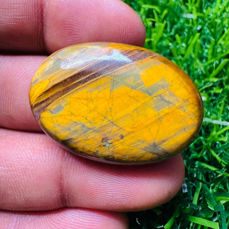 Nellite Gemstone Cabochon: Rare Tiger's Eye Pietersite Fusion (33x22x7mm) - Etsy UK