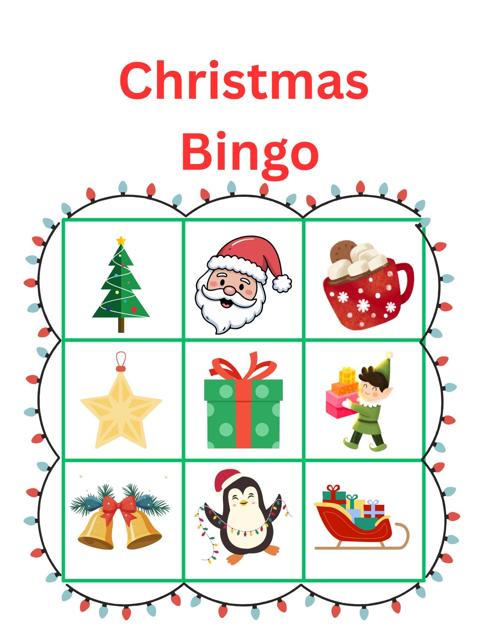 Christmas Picture Bingo -50 Count- – Fun Holiday Game for Kids ...