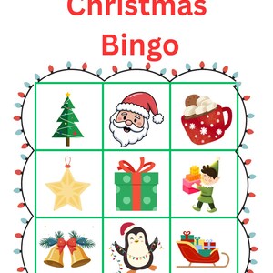 Christmas Picture Bingo -50 Count- – Fun Holiday Game for Kids ...