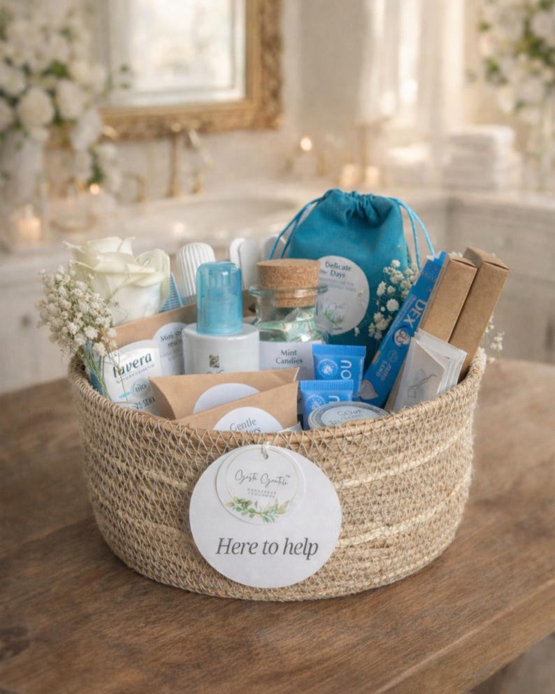 Wedding Bathroom Basket – Elegant Guest Bathroom Amenities for Weddings ...