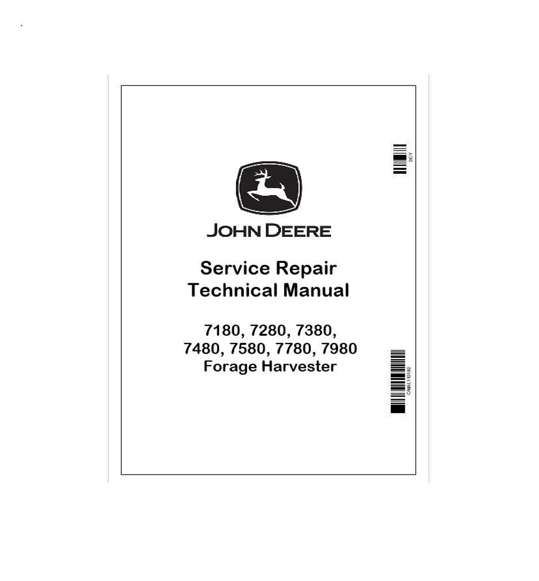 TM404419 John Deere 7180–7980 Forage Harvester Repair Manual - Etsy