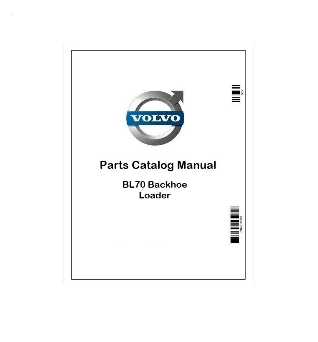 BL70 Volvo Backhoe Loader Pdf Parts Catalog Manual - Etsy