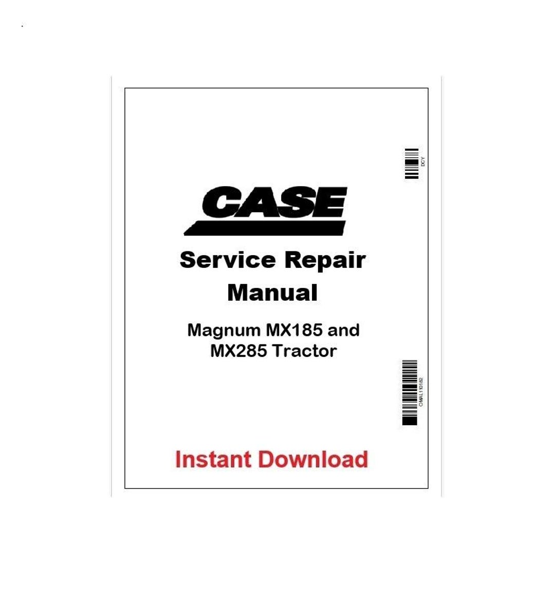 Case IH Magnum MX185, MX285 Tractor Repair Service Manual - PDF - Etsy