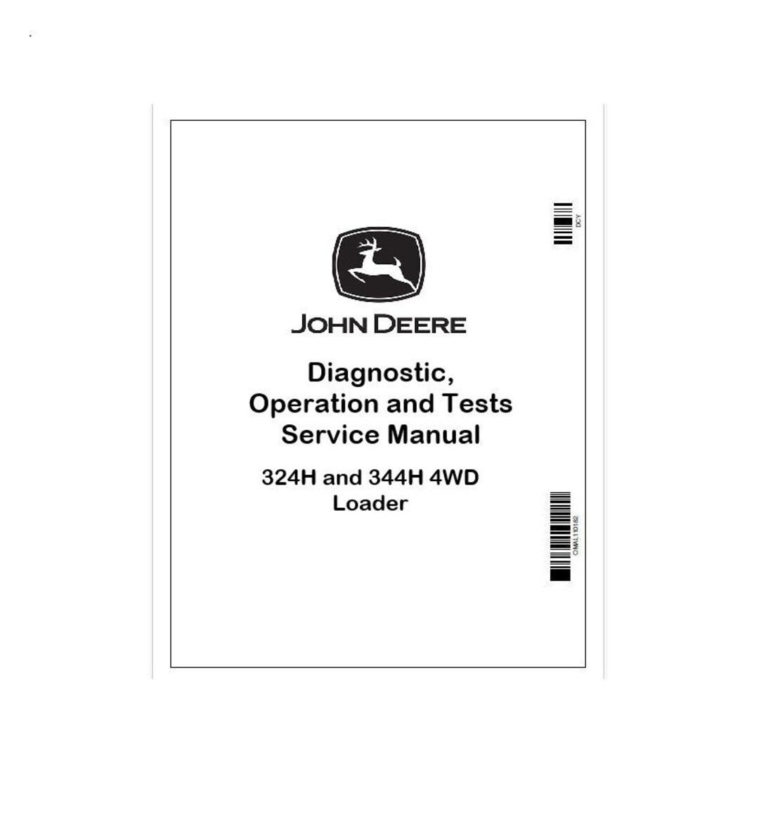 John Deere 324H 344H Loader Diagnostic Manual TM1745 - Etsy