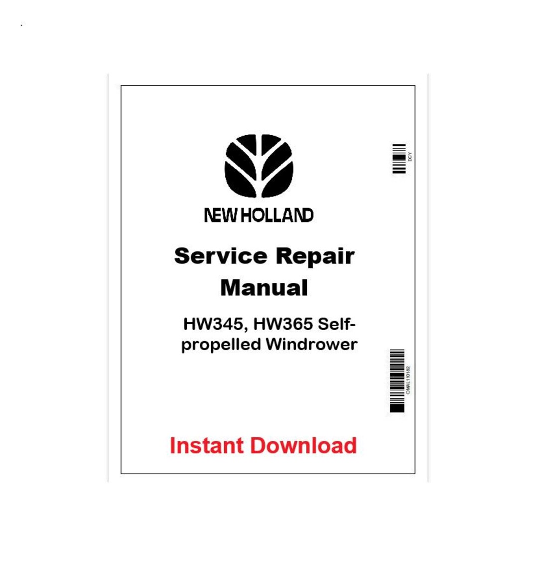 New Holland HW345/HW365 Windrower Service Manual 87576216 - Etsy