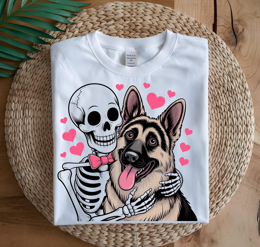Skeleton German Shepherd PNG: Halloween Dog Lover Sublimation (digital ...