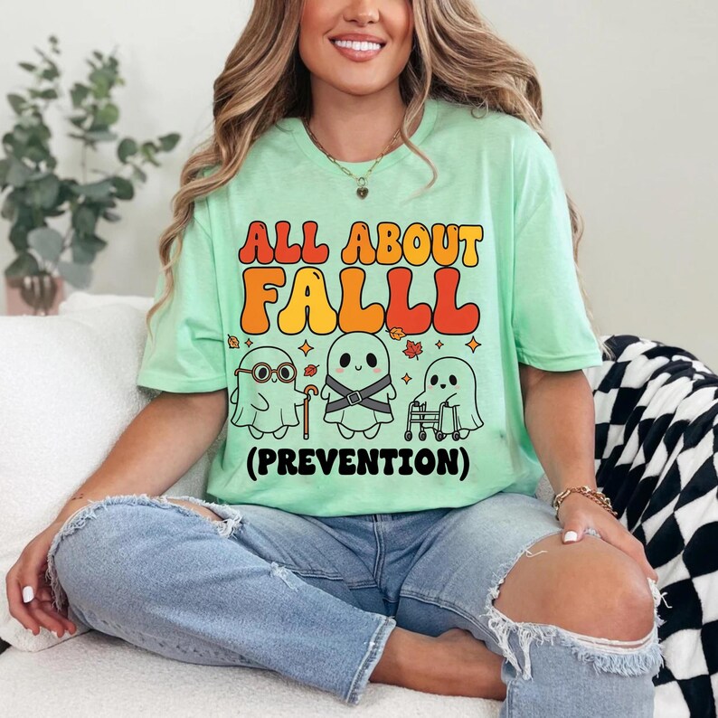 All About Fall Prevention Ghosts PNG | Cute Halloween Retro Autumn ...