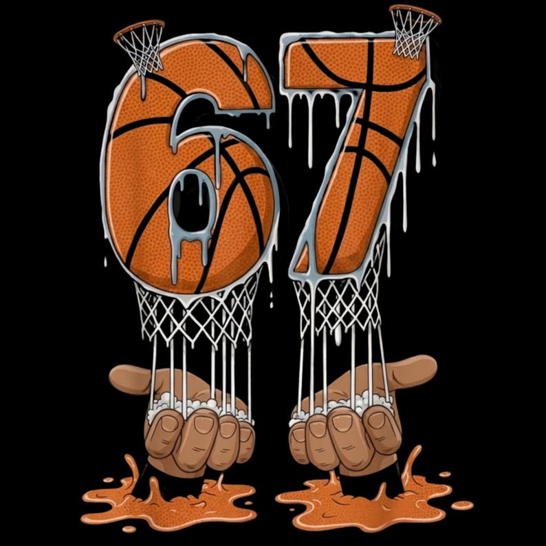 Basketball 67 Drip PNG | Gen Alpha Meme Graphic (digital Download) - Etsy