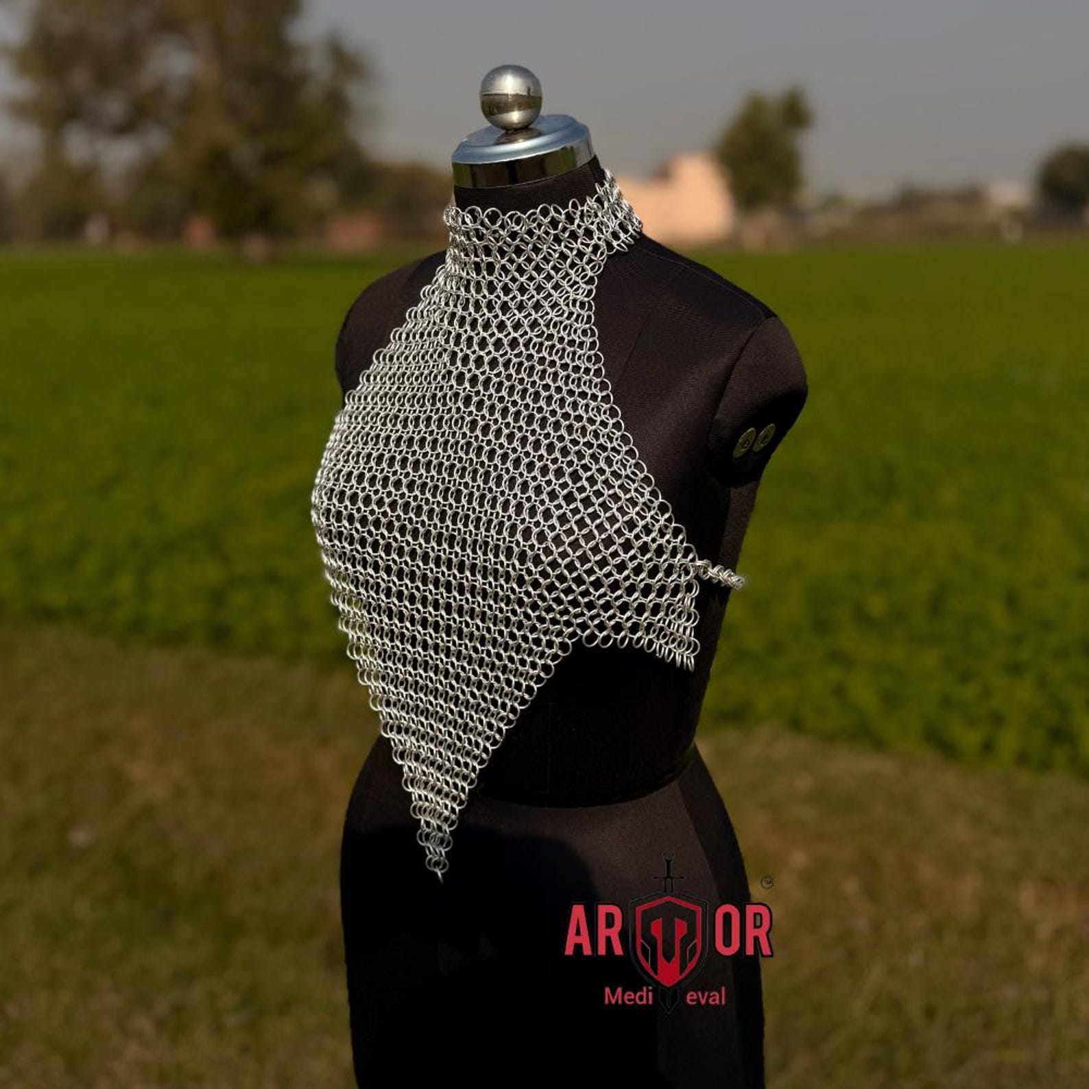 Chainmail Halter Top Aluminum 10mm Rings Butted | Medieval Chainmail ...