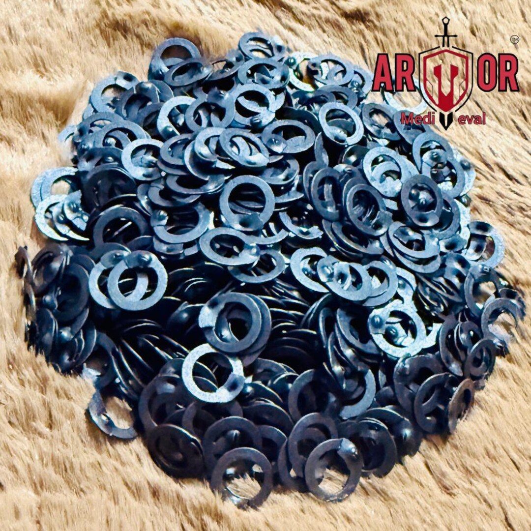 Chainmail Wedge Loose Ring, 9mm Mild Steel – Handmade Medieval Armor ...