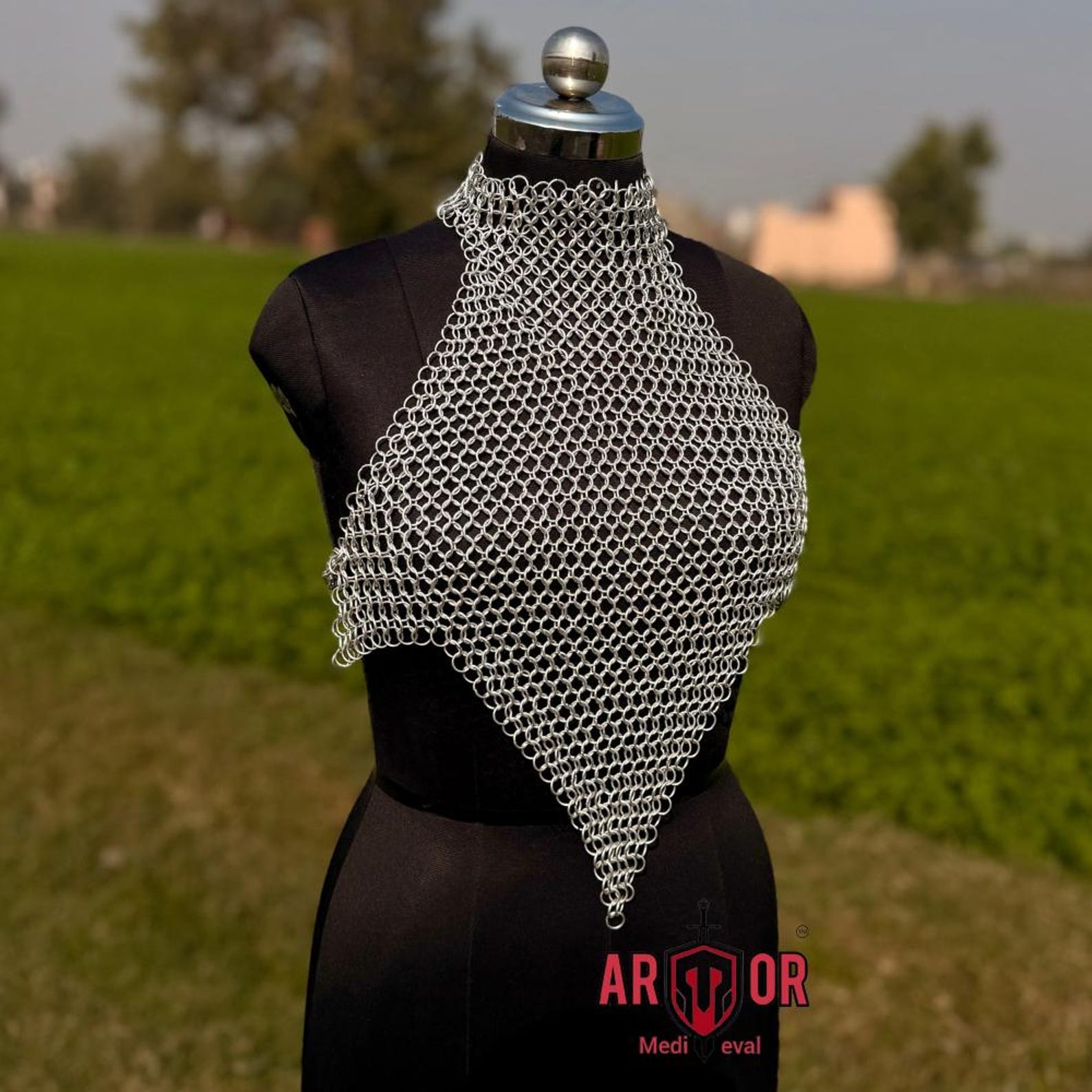 Chainmail Halter Top Aluminum 10mm Rings Butted | Medieval Chainmail ...