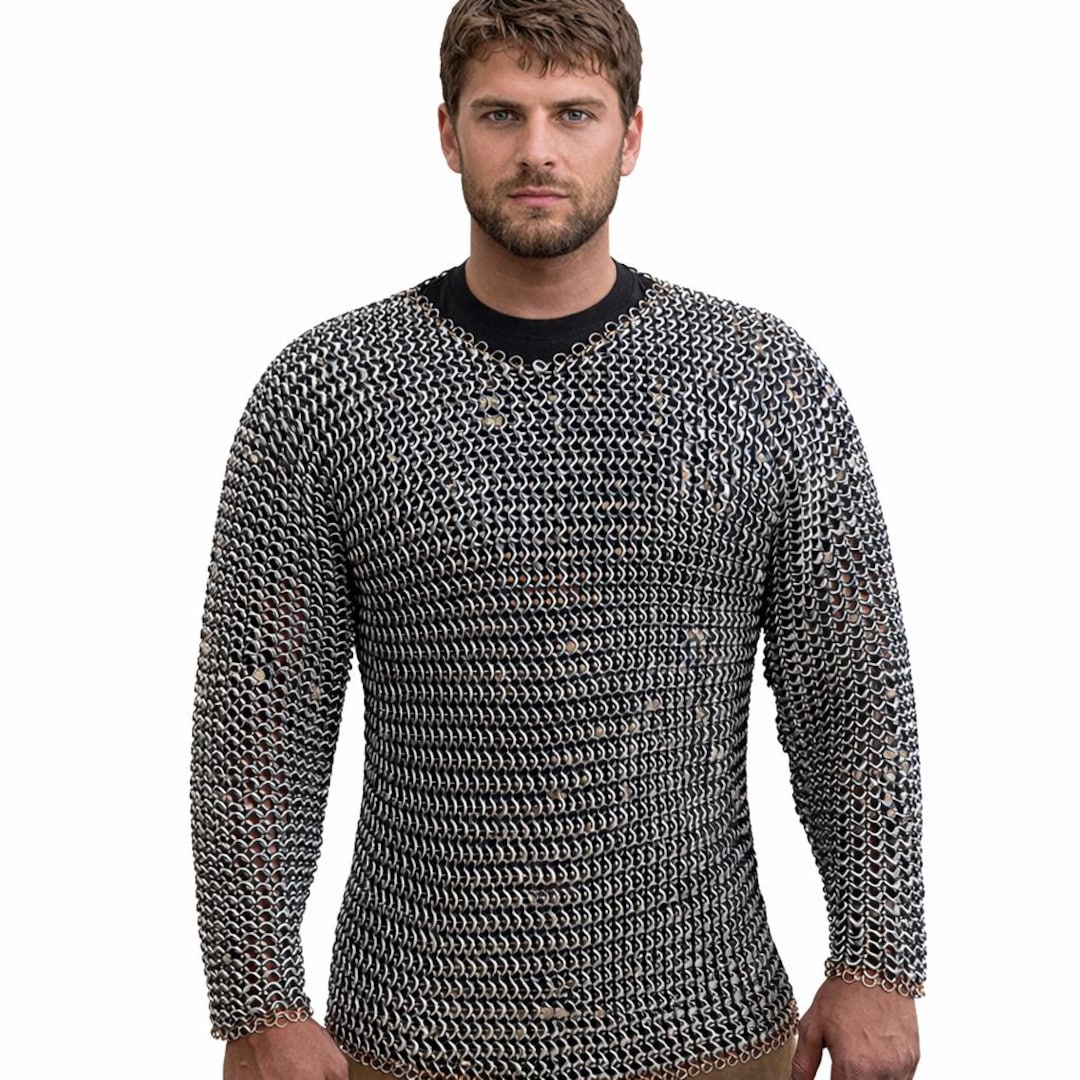 Medieval Chainmail Aluminum Shirt, 10mm Round Ring With Rubber, | LARP ...