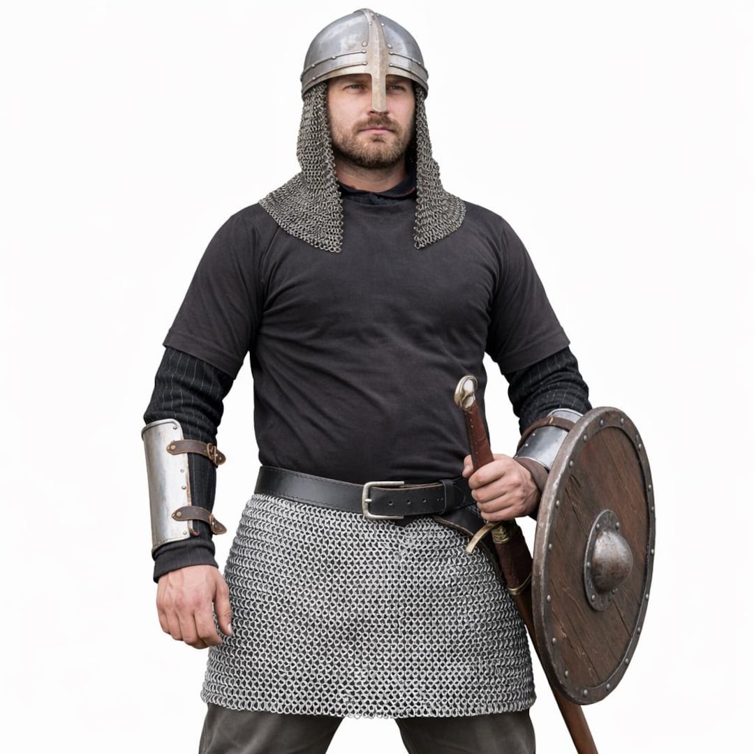 Chainmail Skirt 9mm Round Ring – Mild Steel Medieval Armor for LARP ...
