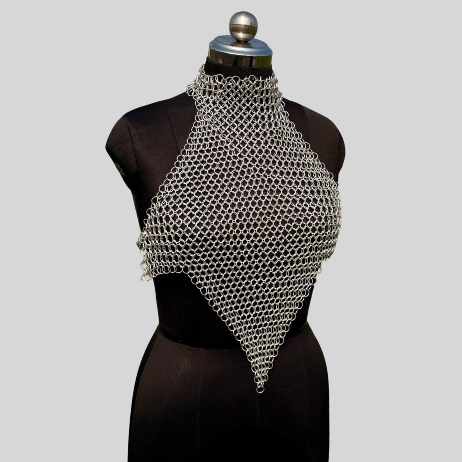 Chainmail Halter Top Aluminum 10mm Rings Butted | Medieval Chainmail ...