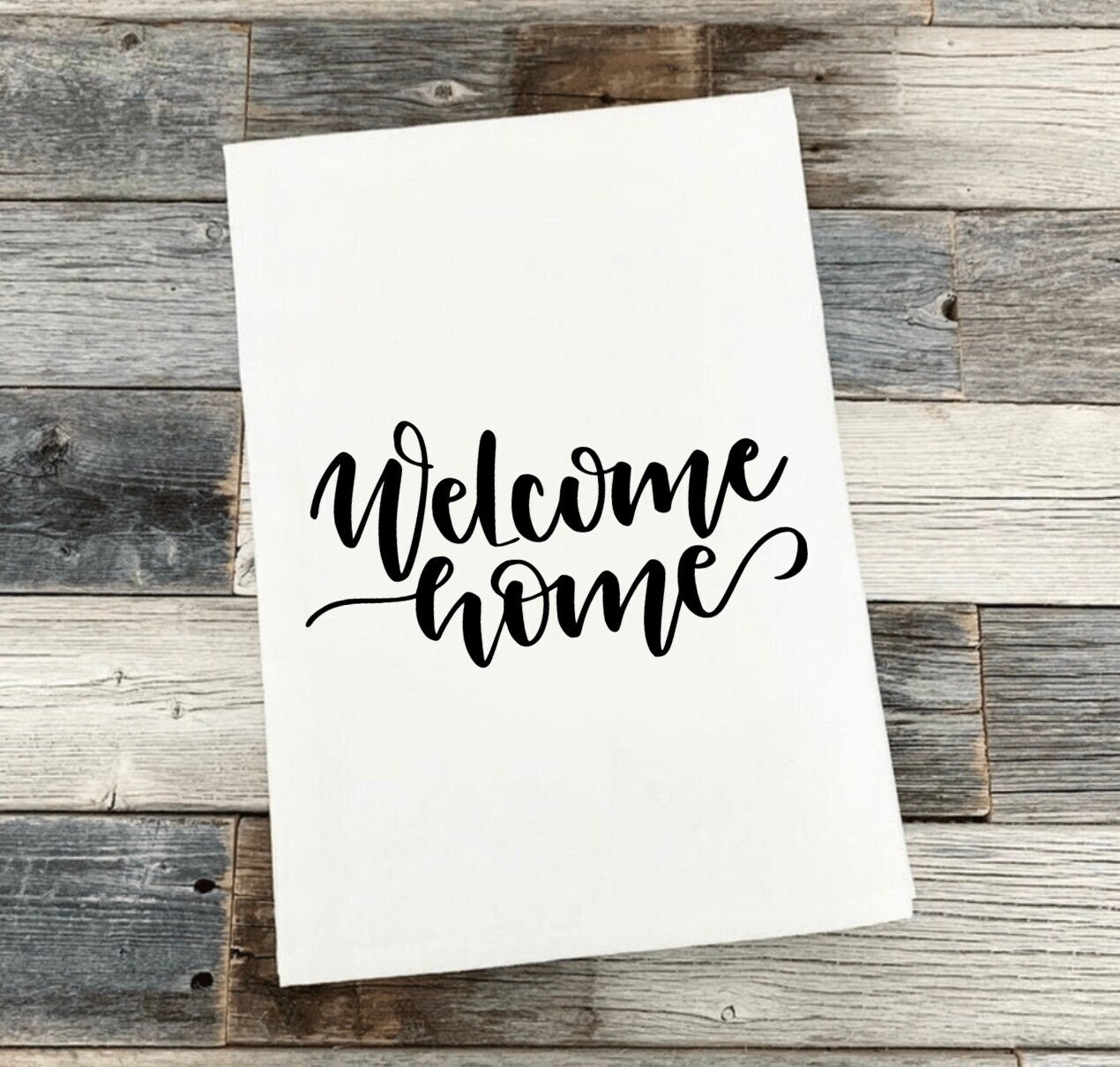 Welcome Home Kitchen Farmhouse Tea Towel - Etsy