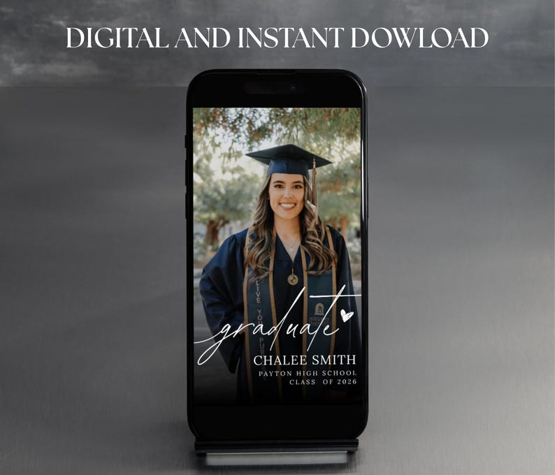 Editable Graduation Invitation Template | Modern Photo Grad ...