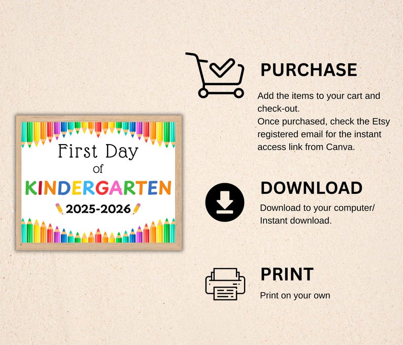 Printable Back to School Sign First Day of School First Day of ...