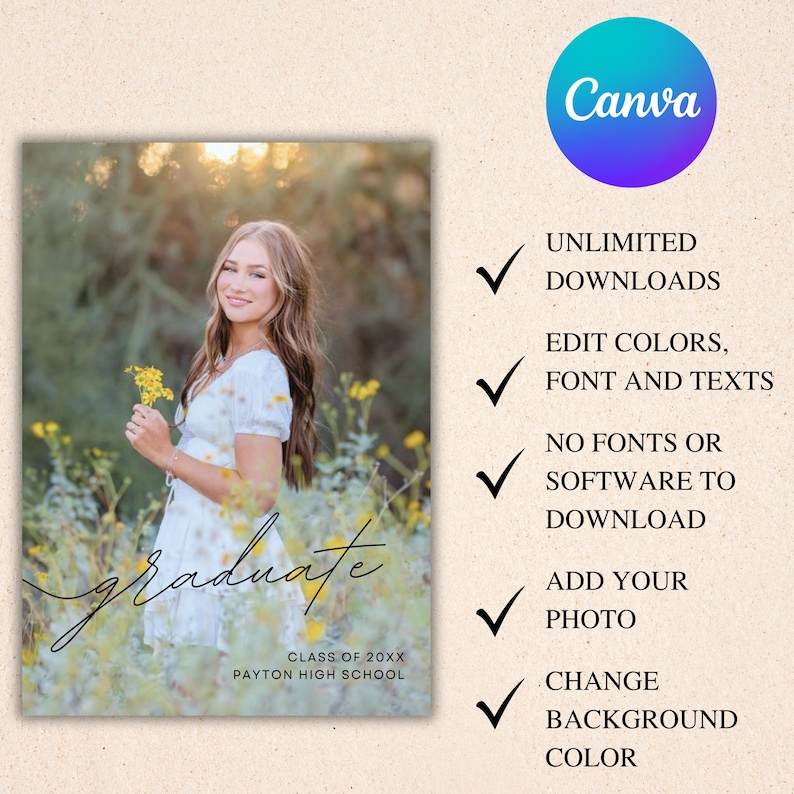 Modern Graduation Announcement Card | Multi-photo Senior Invite ...
