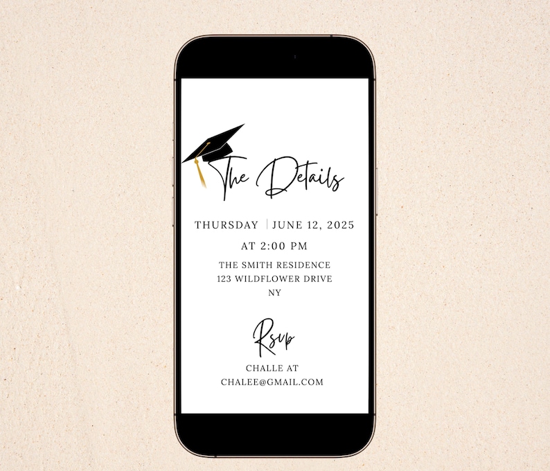 Editable Graduation Invitation Template | Modern Photo Grad ...