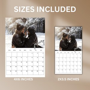 2026 Mini Photo Desk Calendar Template (printable, Editable) - Etsy