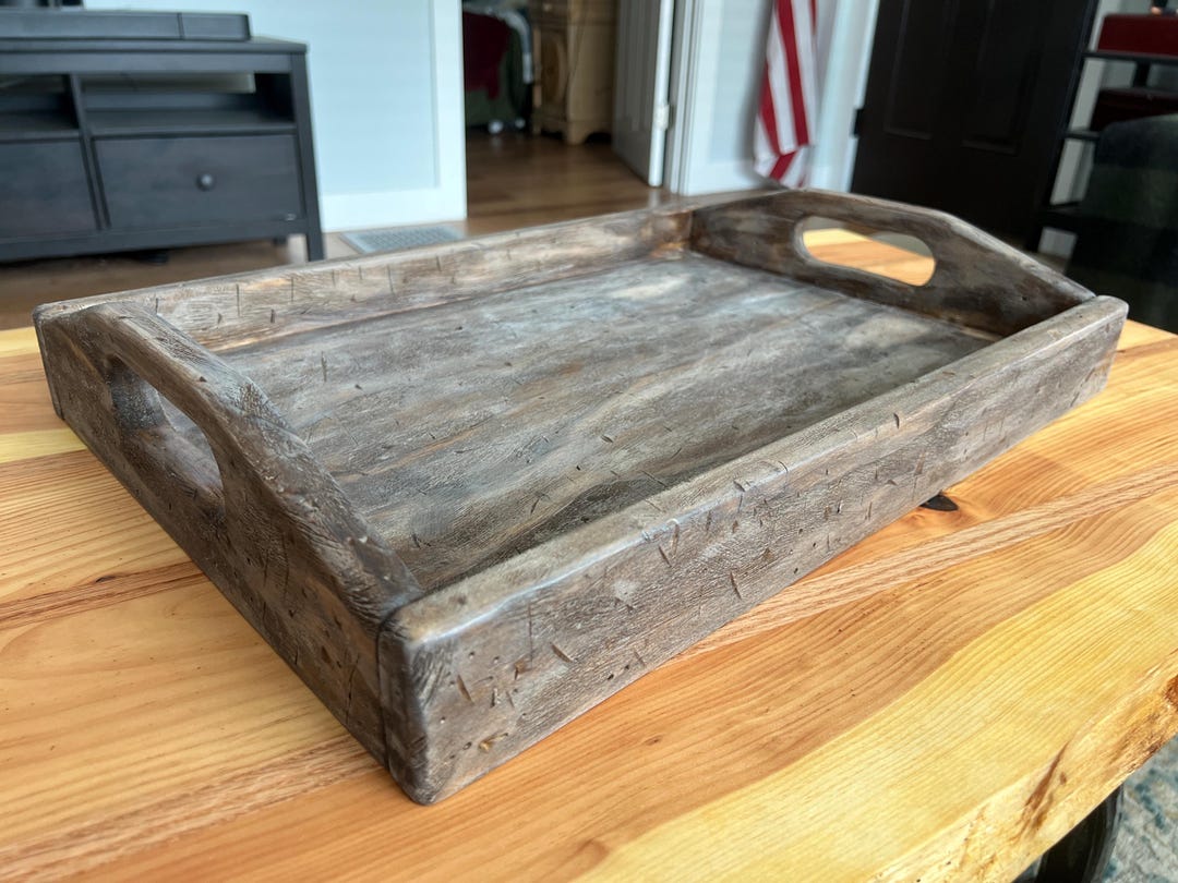 Rustic Farmhouse Wood Serving Tray - Etsy
