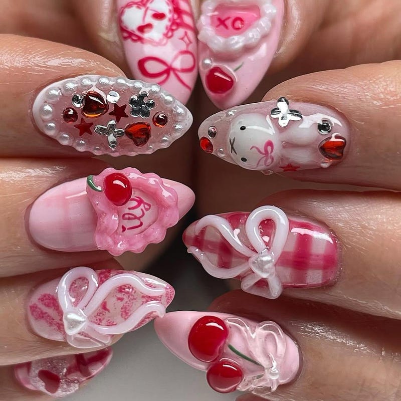 Miffy Valentines Nails - Etsy
