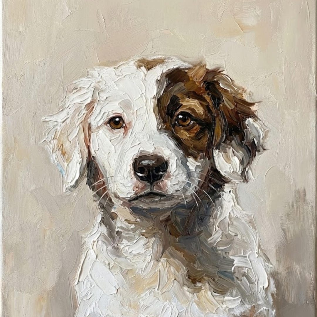 Custom Pet Portrait | Oil Painting Style on Canvas | Personalized ...