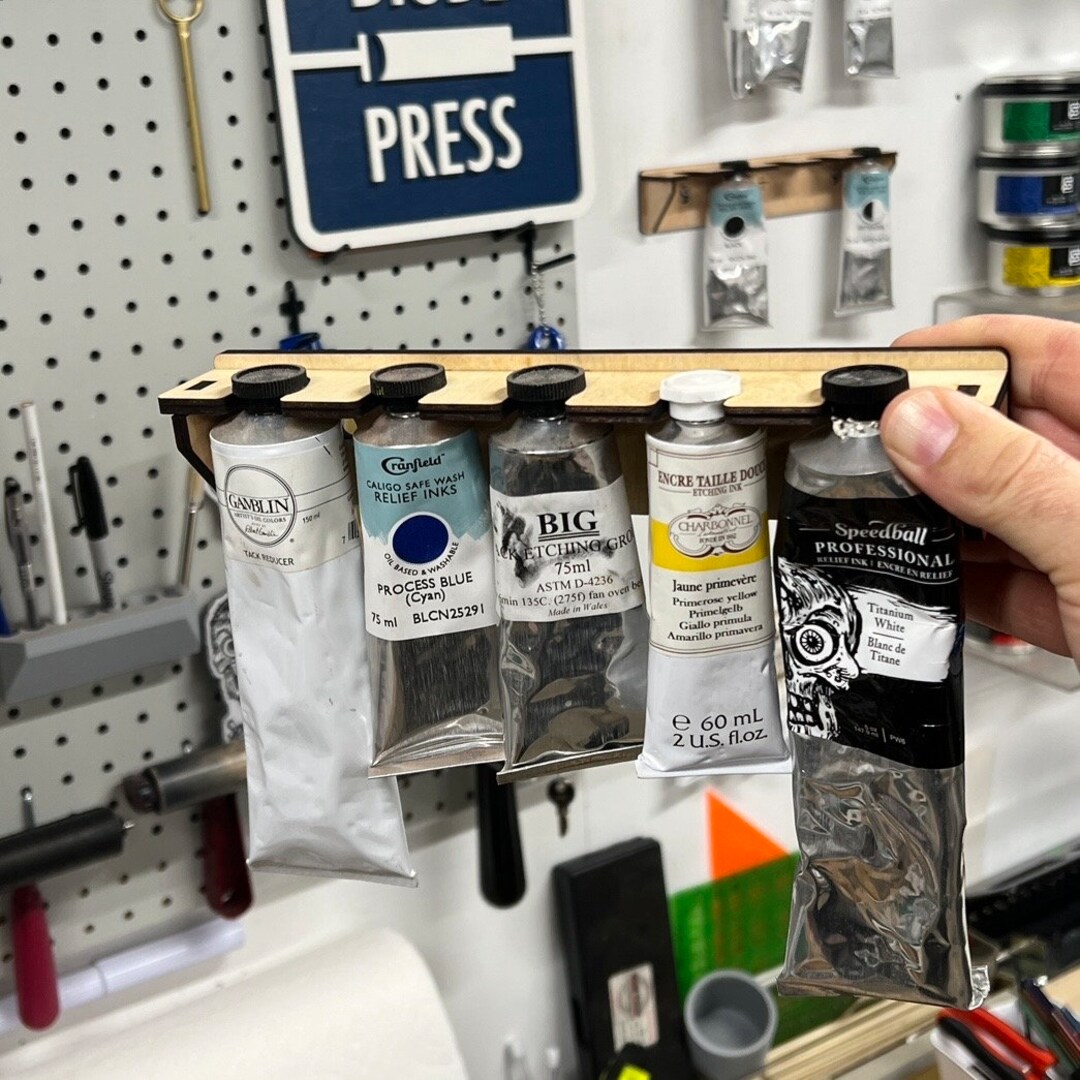 Laser Cut Birch Plywood Ink Tube Wall Holder - DIY Assembly ...