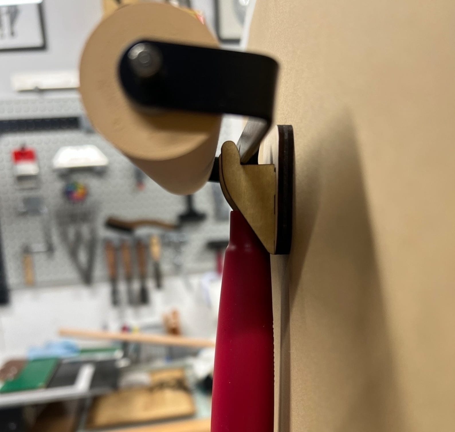 Speedball Brayer Wall Holder Laser Cut Birch Plywood Art Studio Storage ...