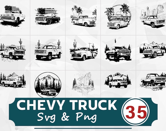 Chevy Utility Truck SVG - Etsy Canada