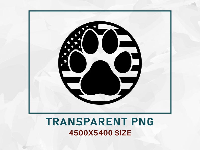 Animal Paw Print Silhouette SVG PNG Bundle, Pet Clipart Vector, Cricut ...