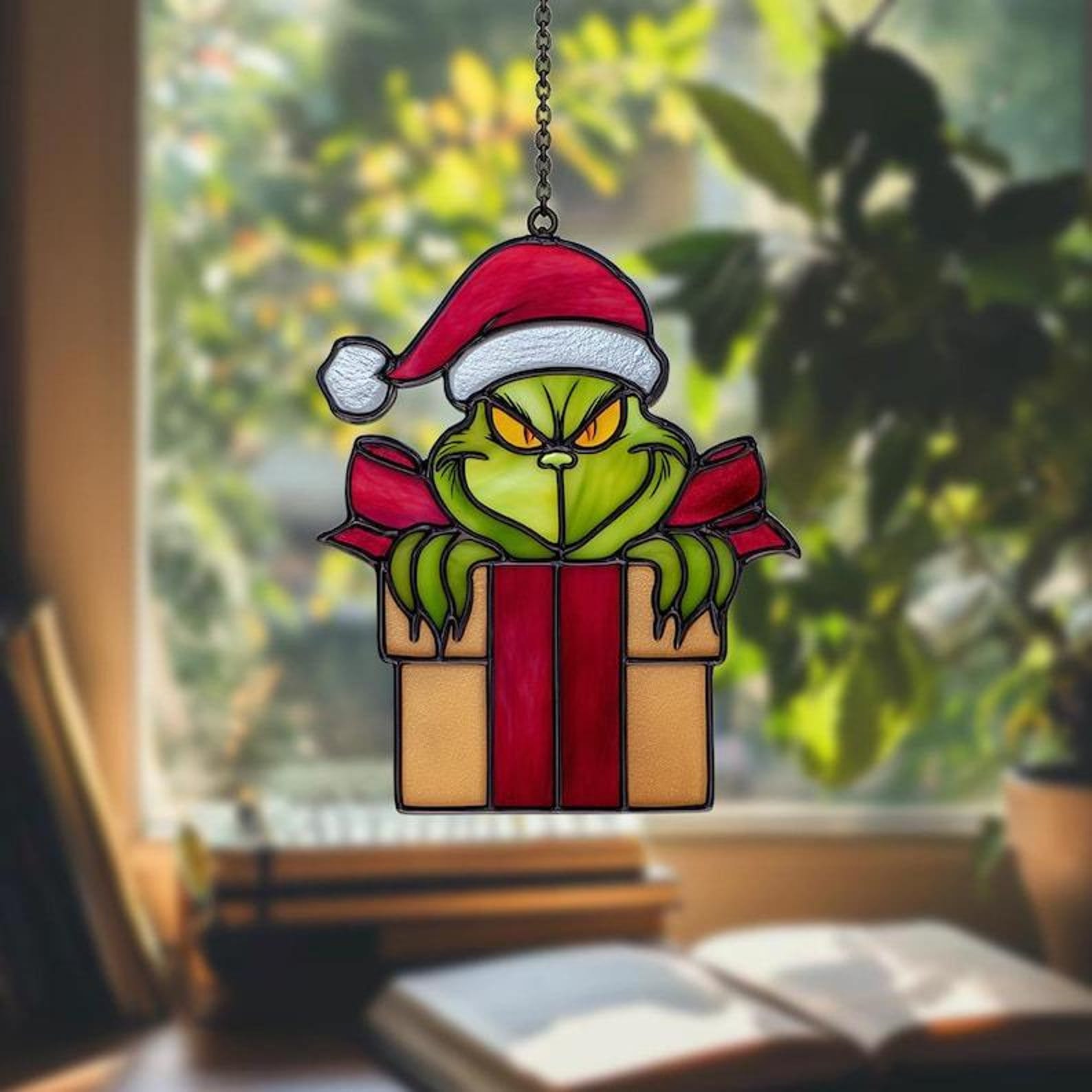 Grinch Acrylic Window Hanging, Holiday Home Decor - Etsy