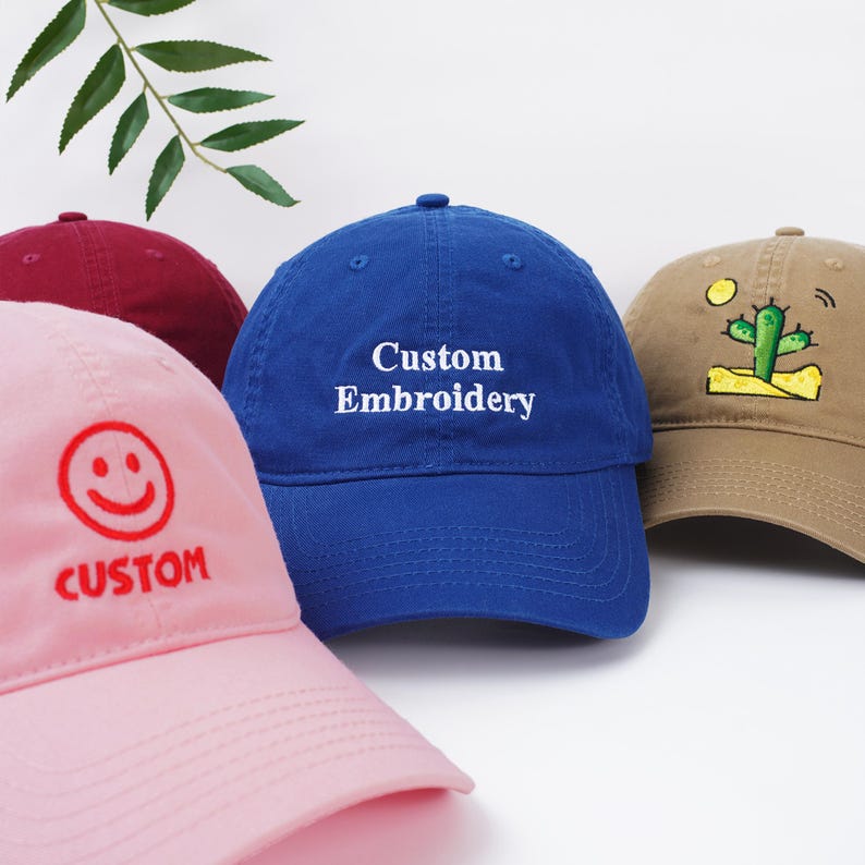 Logo Custom Embroidered Hat, Custom Text Hat, Bulk Baseball Hat ...