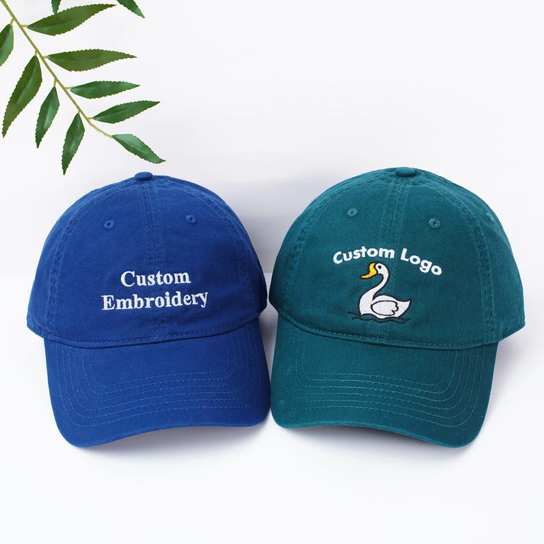 Custom Embroidered Text Logo Hat, Custom Hat, Bulk Baseball Hat ...
