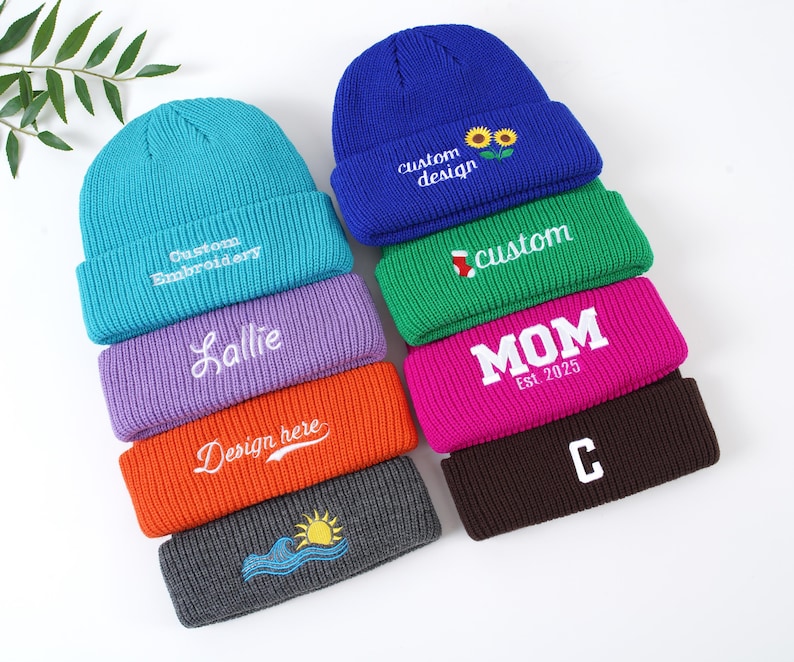 Custom Embroidered Knitted Winter Hats，personalized Beanie Hat，adults ...