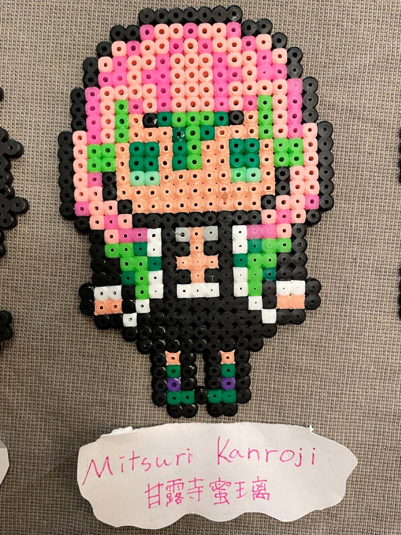 Demon Slayer Pixel Art Perler Beads - Etsy