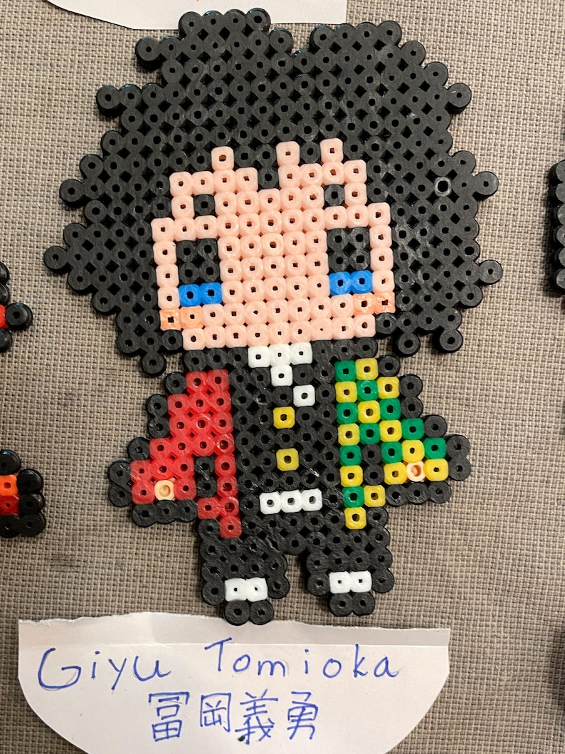 Demon Slayer Pixel Art Perler Beads - Etsy