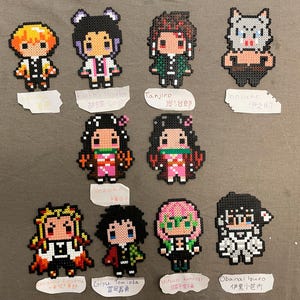 Demon Slayer Pixel Art Perler Beads - Etsy