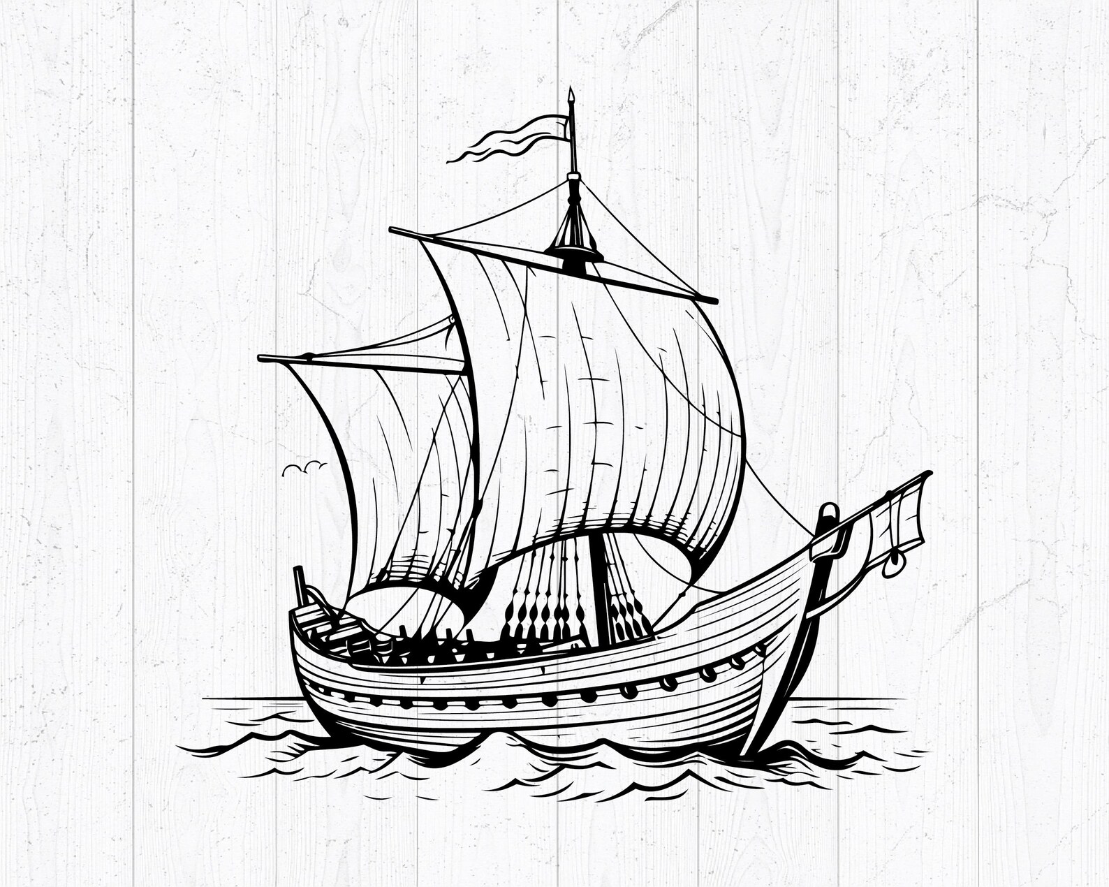 Viking Ship SVG Bundle: Norse Longship Clipart, Cricut Cut File ...