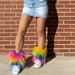 Electric Rainbow UV Reactive Faux Fur Adult Boot Covers - Etsy