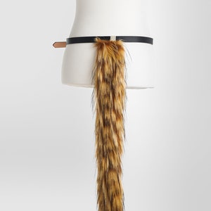 Luxury Faux Fur Lynx Lion Tail 23" Lightweight, No Wire, No Stuffing ...
