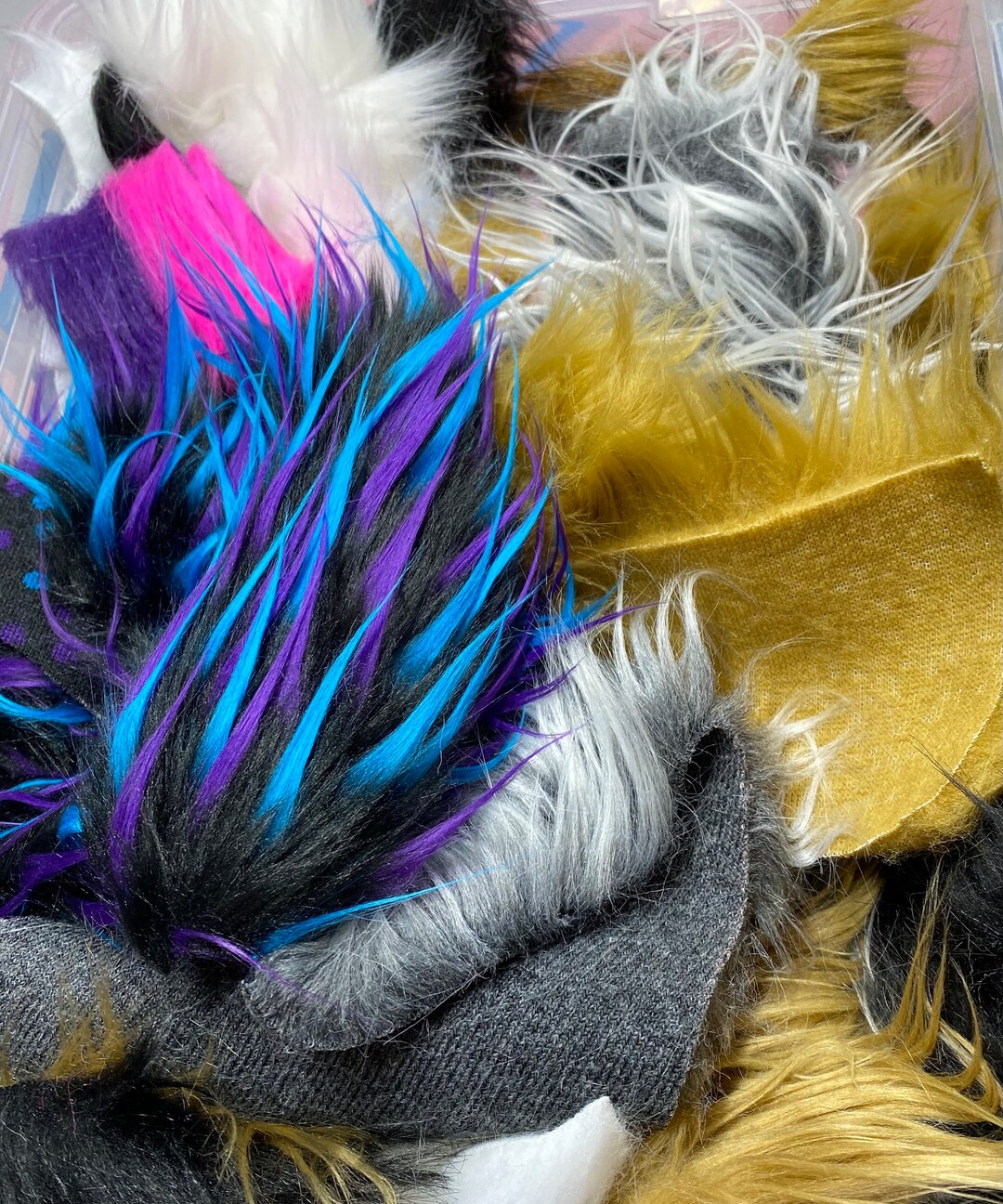 1 LB Bag, Faux Fur Scraps & Remnants, Variety Color, DIY Fabric Pieces ...