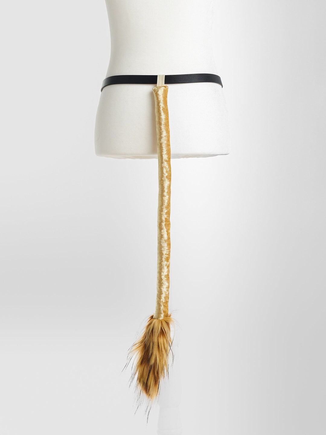 Luxury Adult Wildcat Faux Fur Lion Tail - Gold Crushed Velvet - Lion ...