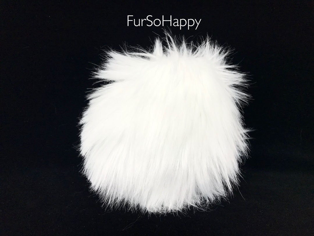White Luxury Shag Faux Fur Bunny Tail 6" or 9" Wide - Adult, Kids ...