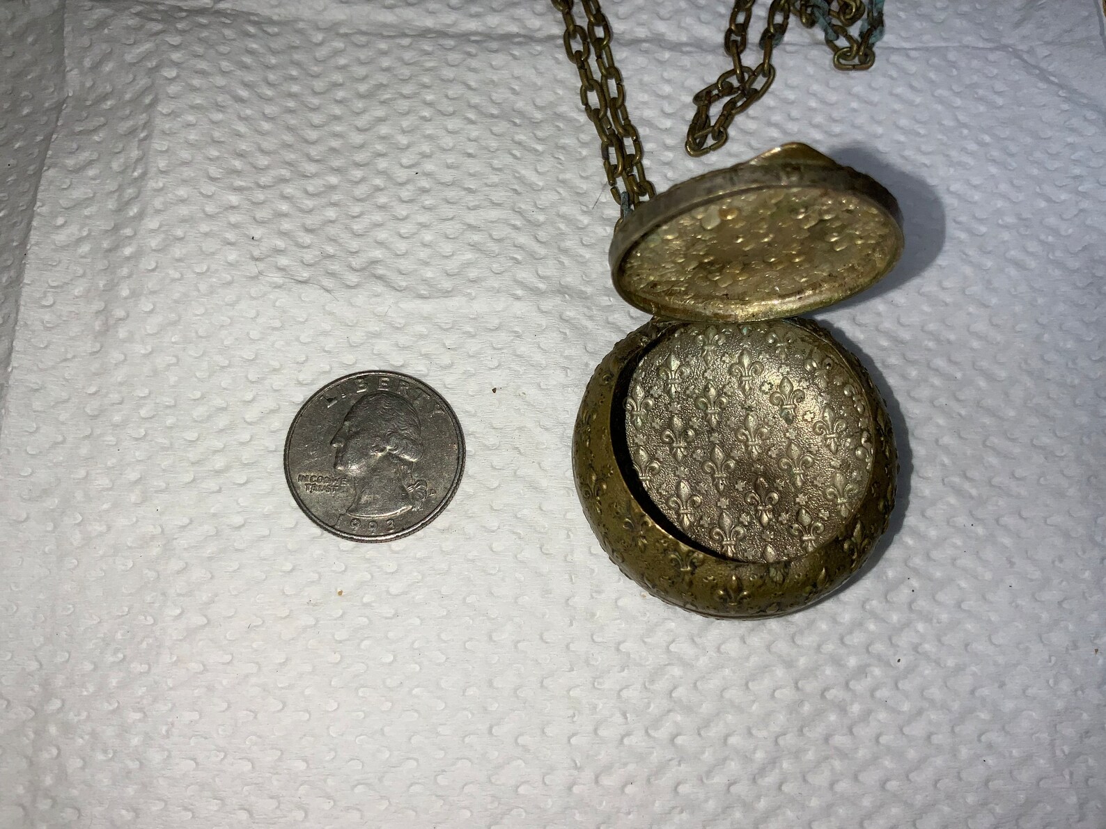 Unusual Locket With Chain Unmarked. Opens Up - Etsy