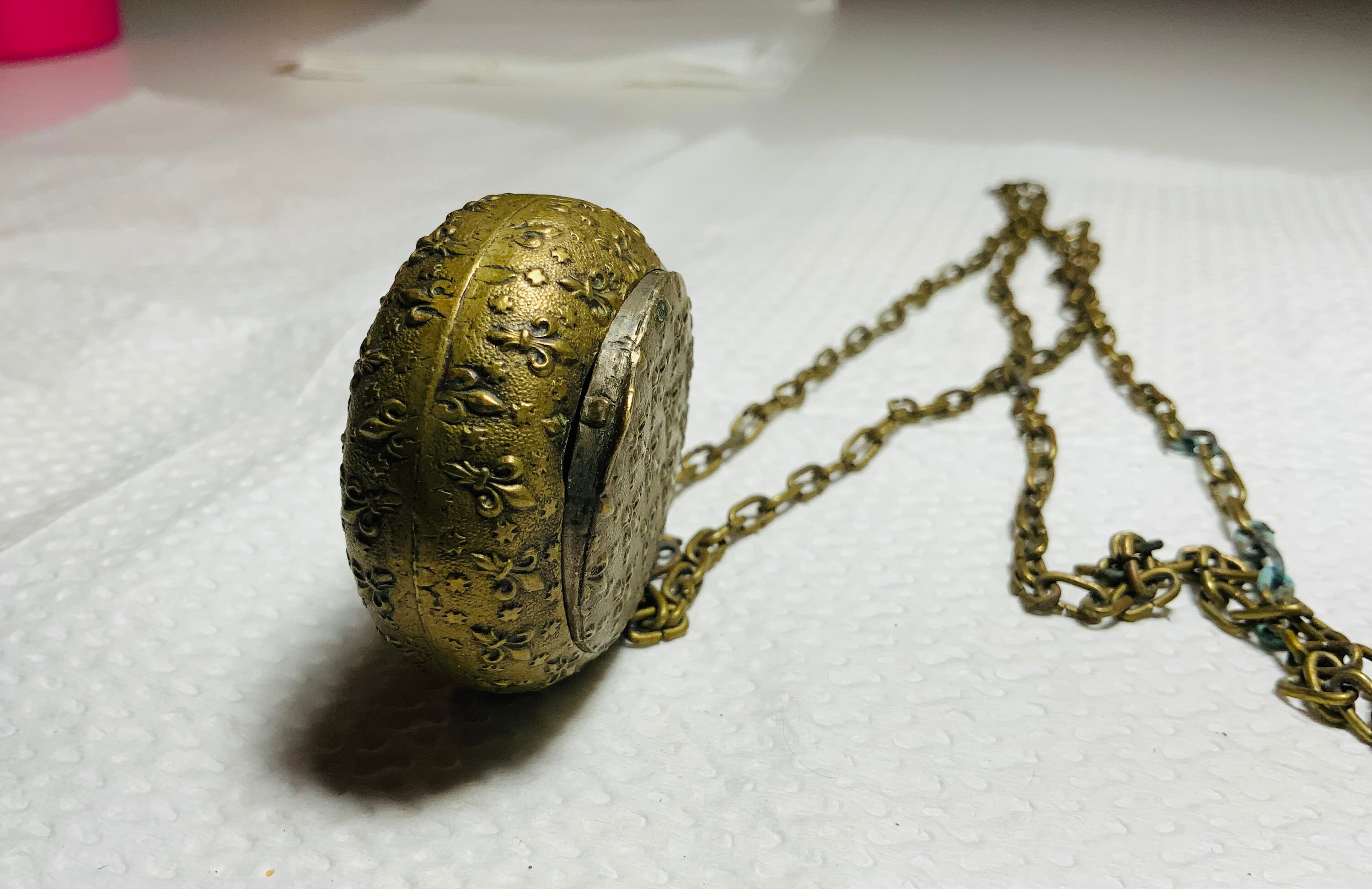 Unusual Locket With Chain Unmarked. Opens Up - Etsy