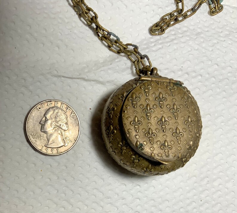 Unusual Locket With Chain Unmarked. Opens Up - Etsy