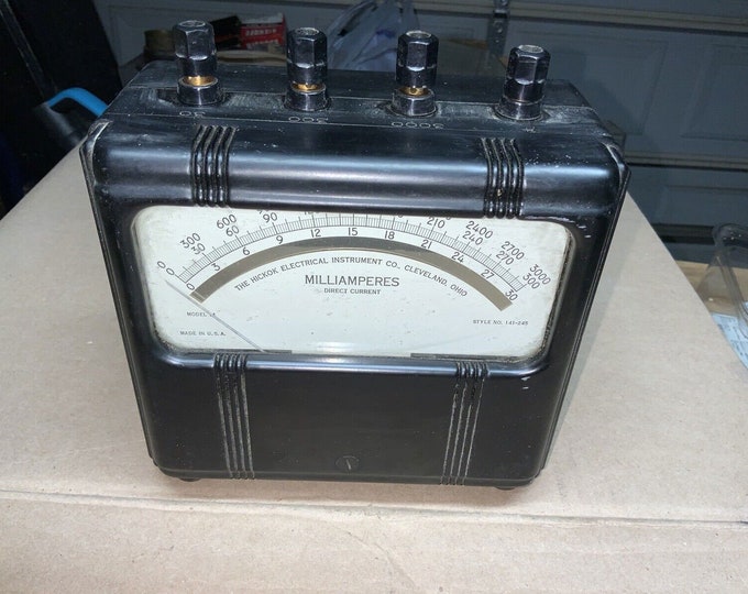 Electrical Instrument Co Milliamperes Meter Model 14 Style No 141-24 ...