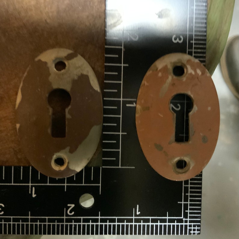 Vintage Brass Keyhole Hardware 2 Keyholes - Etsy