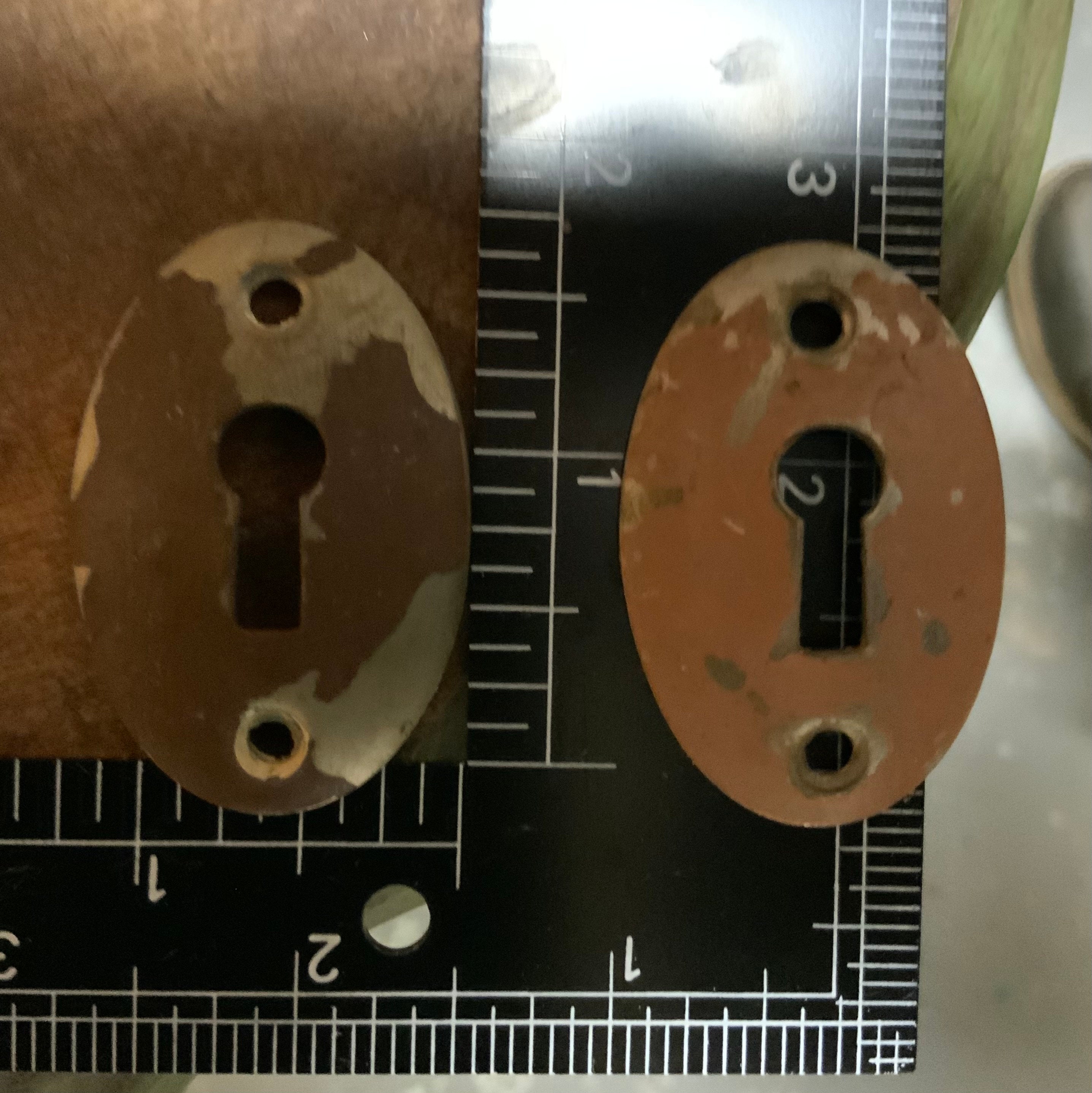 Vintage Brass Keyhole Hardware 2 Keyholes - Etsy
